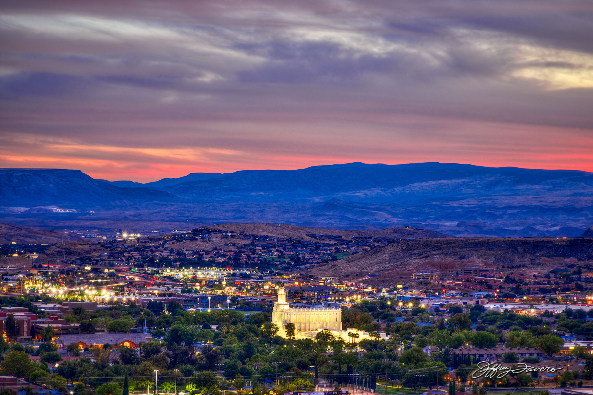 Twilight Over St. George - Jeffrey Favero Fine Art Photography